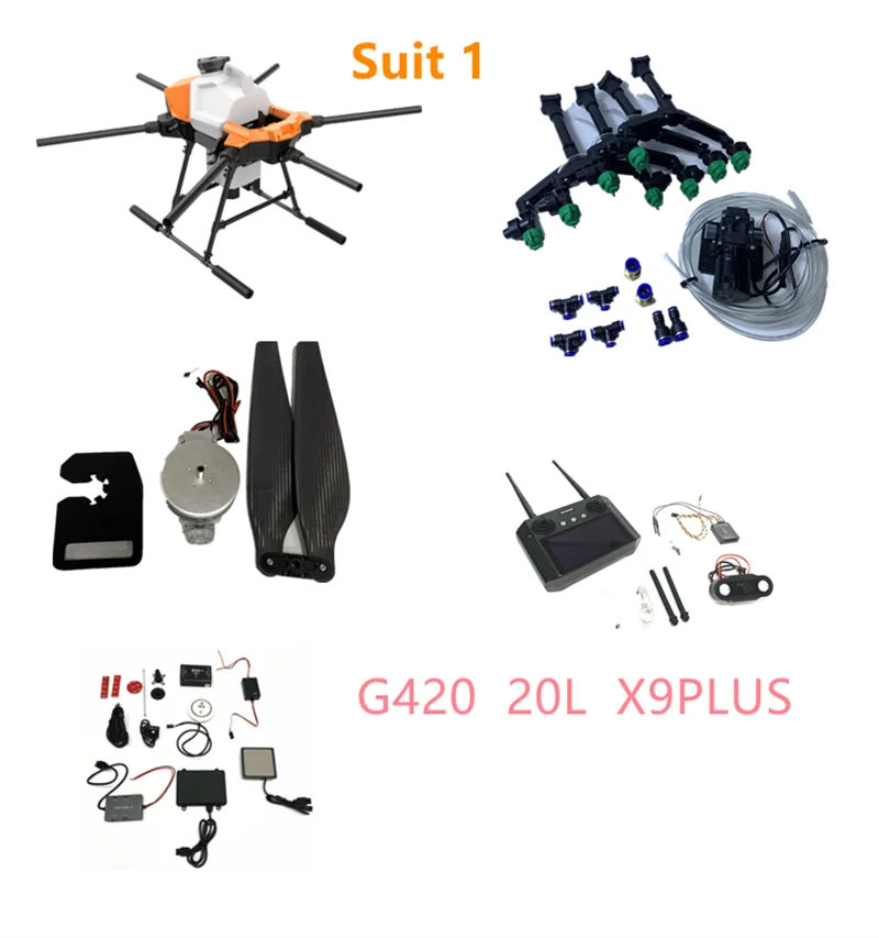 Eft G420 Four-axis 20l 20kg Agricultural Spray Drone With X9 Plus Power System Fc Rc Battery ...
