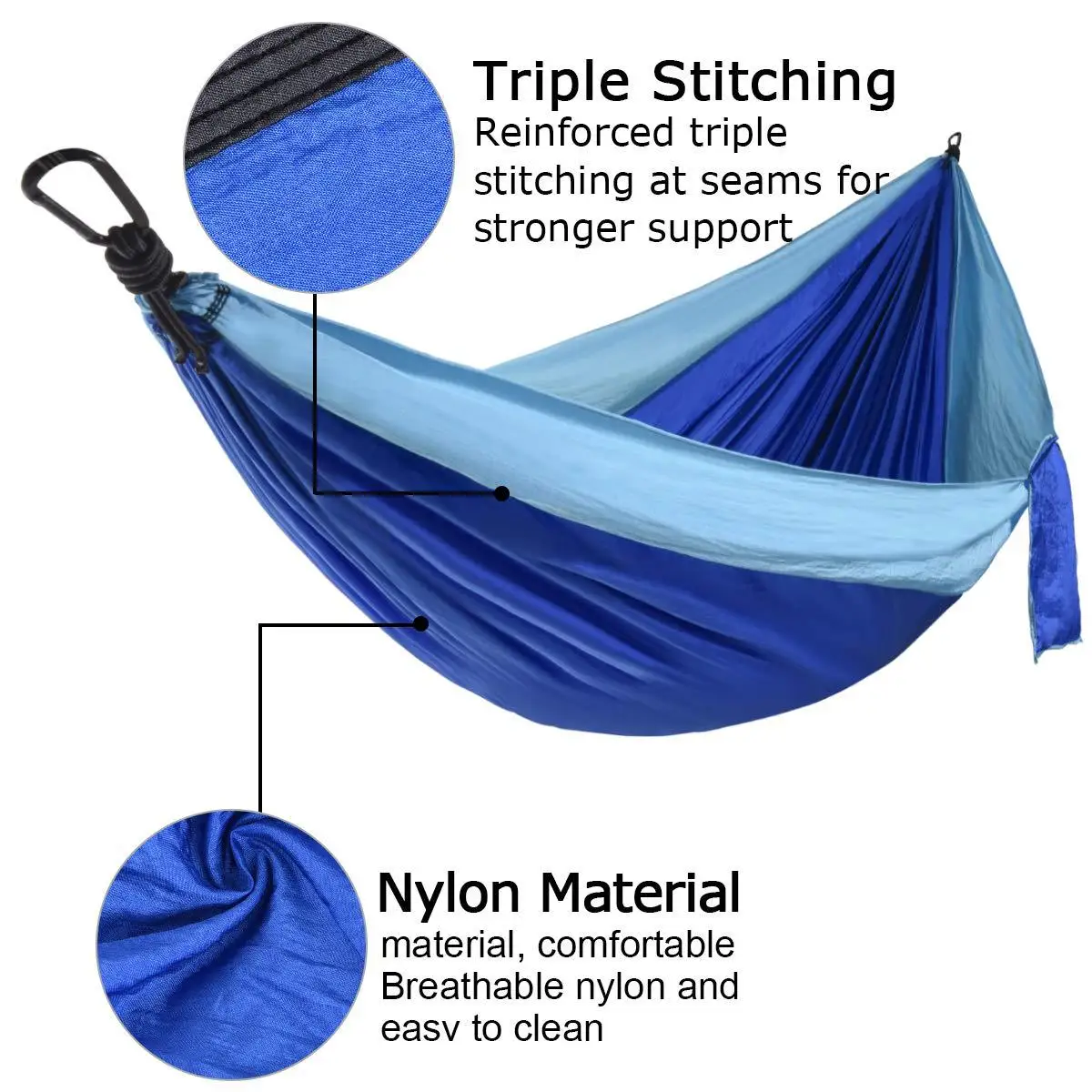 Portable 40 Color Options Camping Hammock Double And Single Travel ...