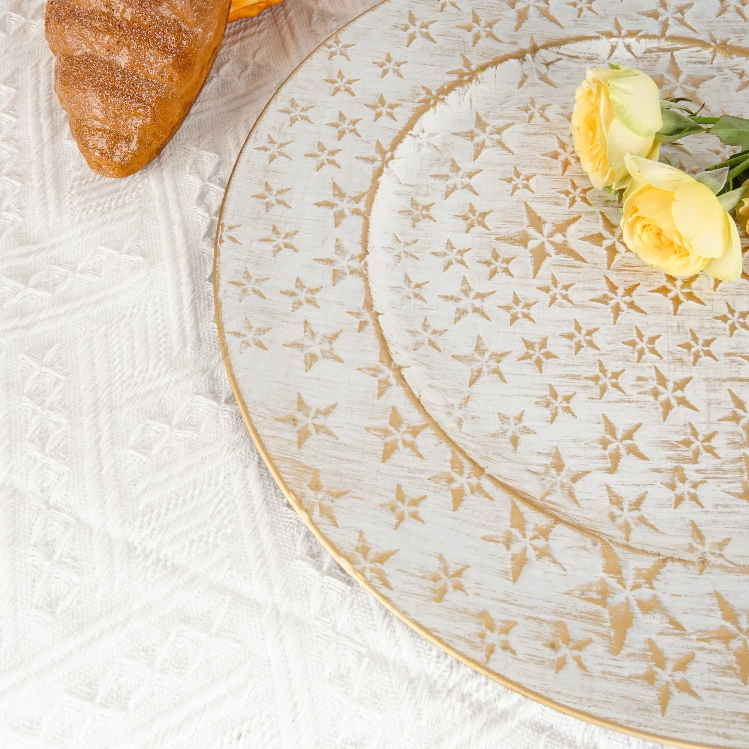 Wholesale 13 Inch White Star Shape Decoration Charger Plate Luxury ...