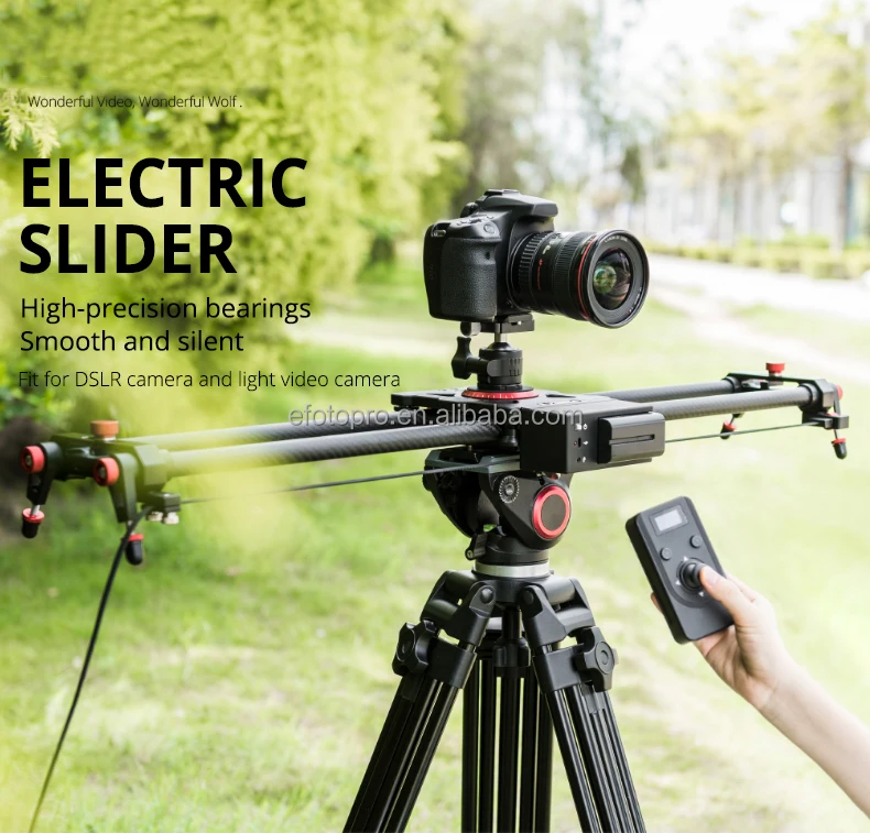 Motorized Camera Slider - Carbon Fiber DSLR Track Dolly