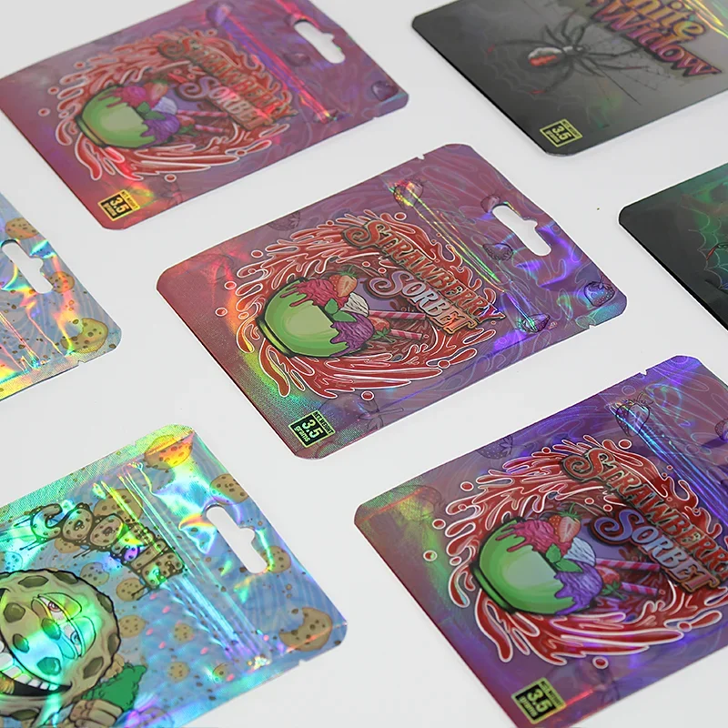 Media Packaging Clear Window Resealable Holographic Laser Zipper Custom ...