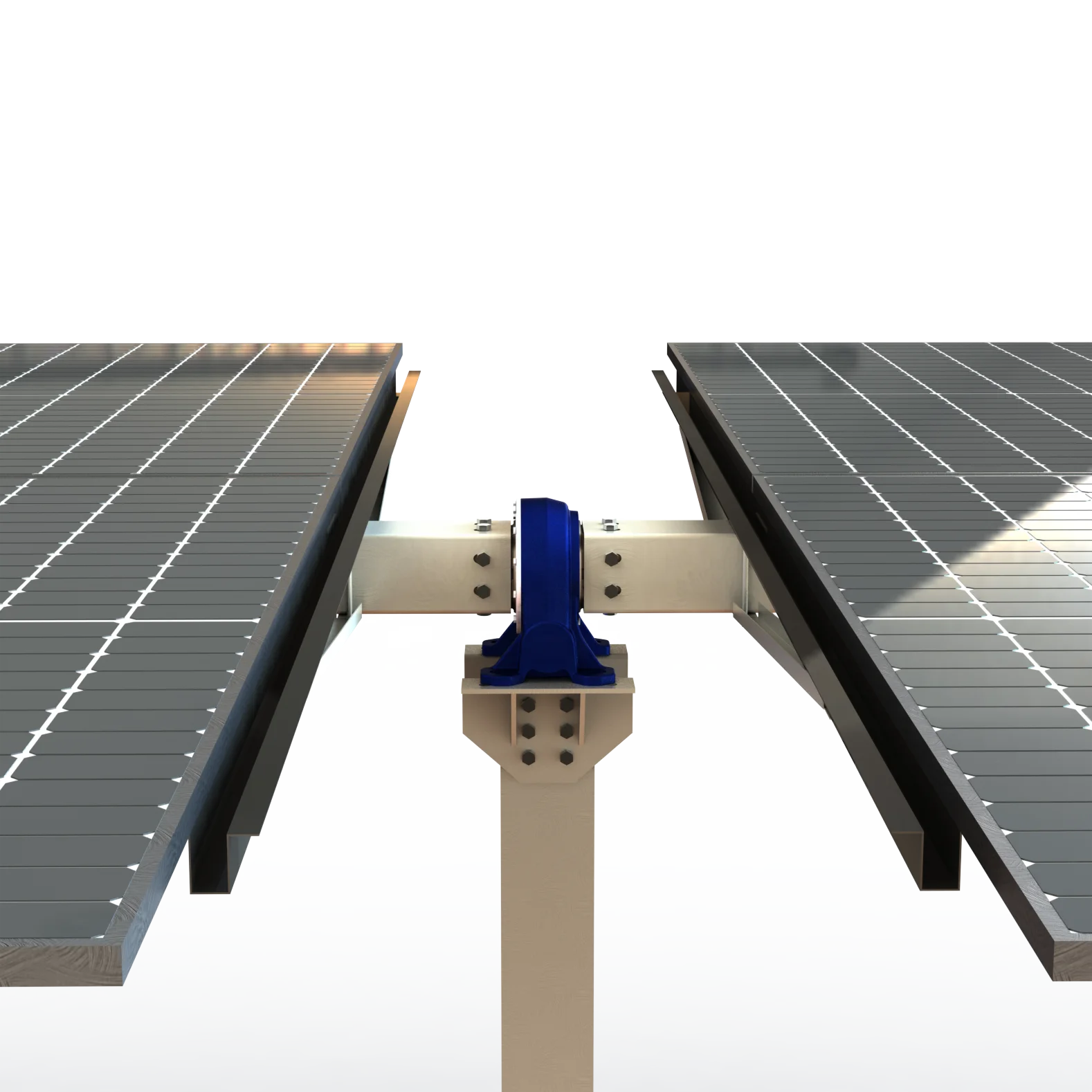 Single Axis Solar Tracker With Damper For Big Wind Resistance Driven By ...