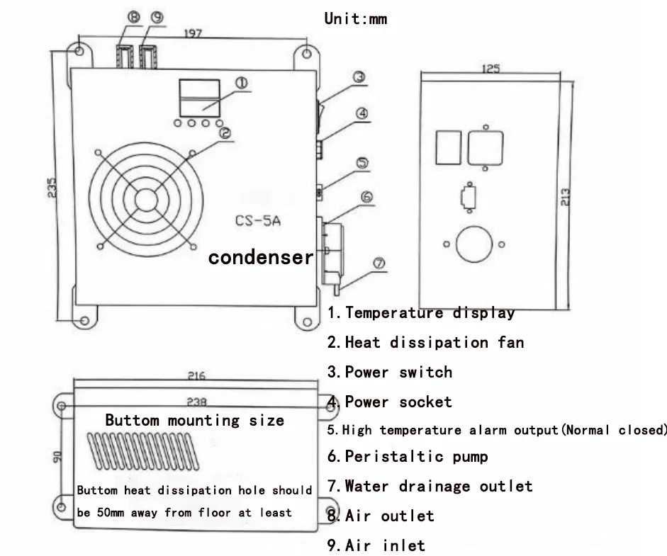 10lpm Electronic Condenser Industrial Safety Environmental Online Flue ...