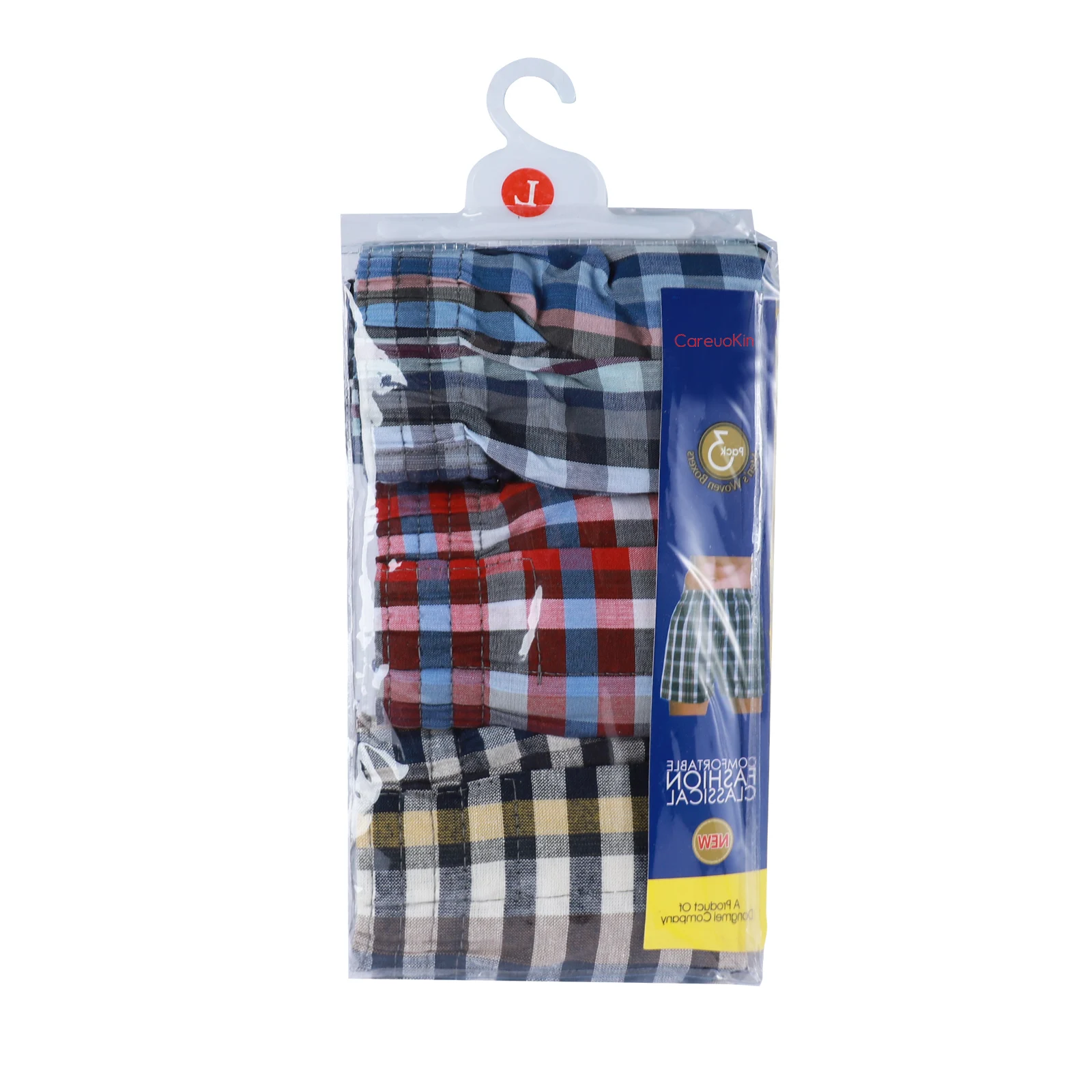 Custom Fashion Printing Woven 100% Cotton Underwear Breathable Plaid ...
