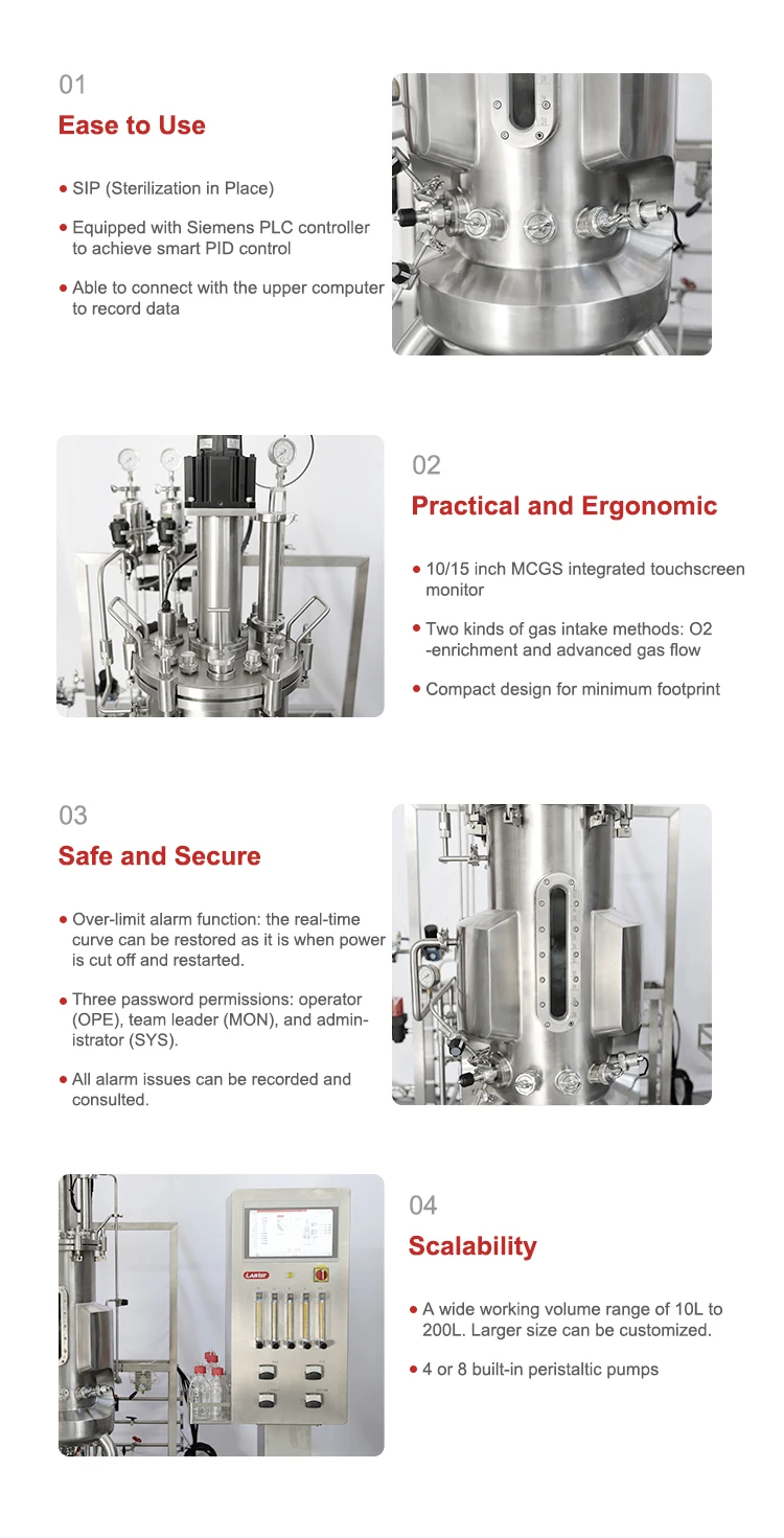 Lab1st Biorreactor Fermentador Vidrio Benchtop Biorreactor 100l - Buy ...