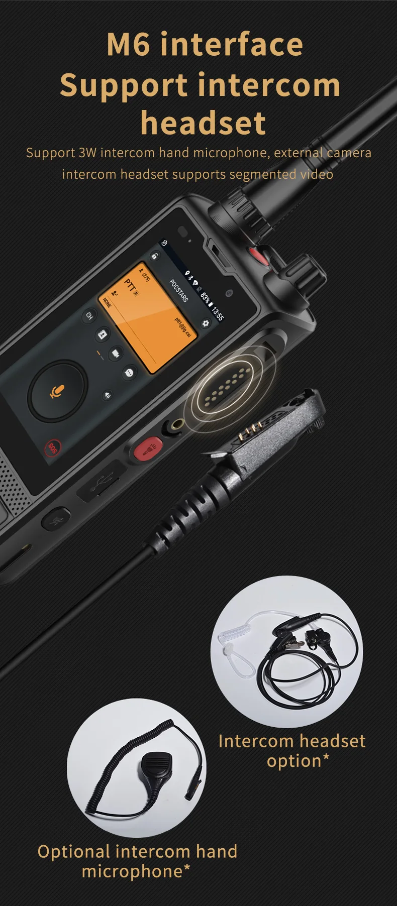 Anysecu W6 Plus POC 4G Radio - DMR & Analog UHF Unlocked