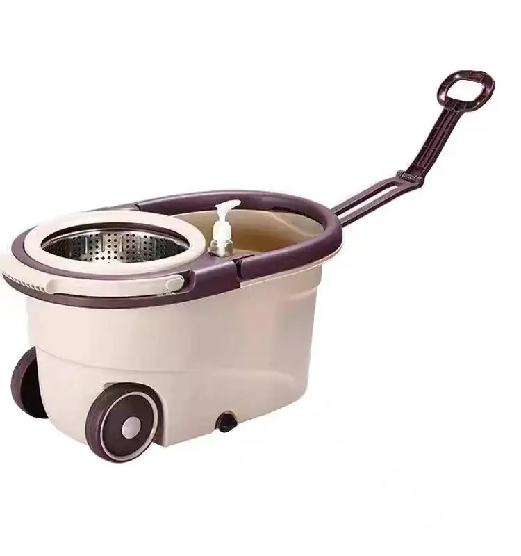 360 Degree Rotating Magic Handle Mop Set Durable Microfiber Stainless ...