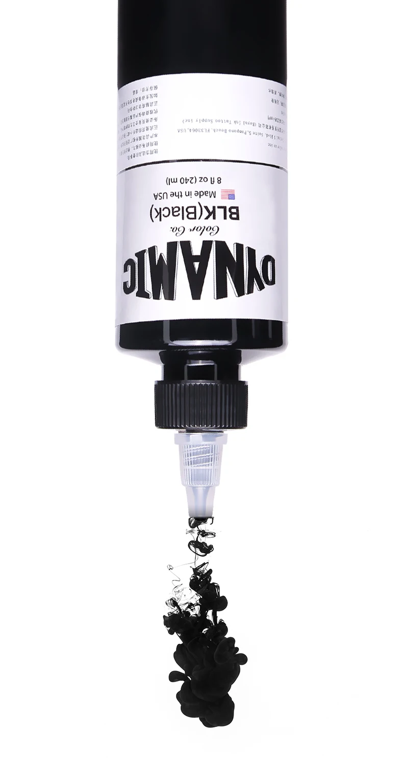 Dynamic TBK 8 Oz Triple Black Tattoo Ink - Original Quality