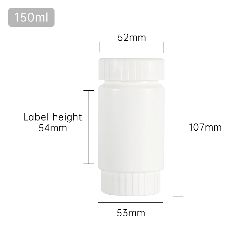 Hdpe Double Layer Bottle With Custom Color Screw Cap Wholesale Empty Label Plastic Pill Capsule ...