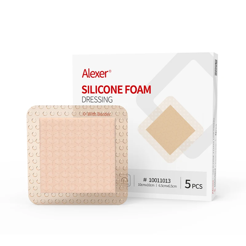 Medical Disposables Border Silicone Adhesive Foam Dressing Absorb ...