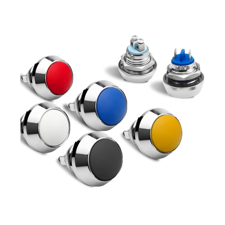 Switch 12MM Push Button Waterproof Red,Yellow,Blue,Green,White,Black ...