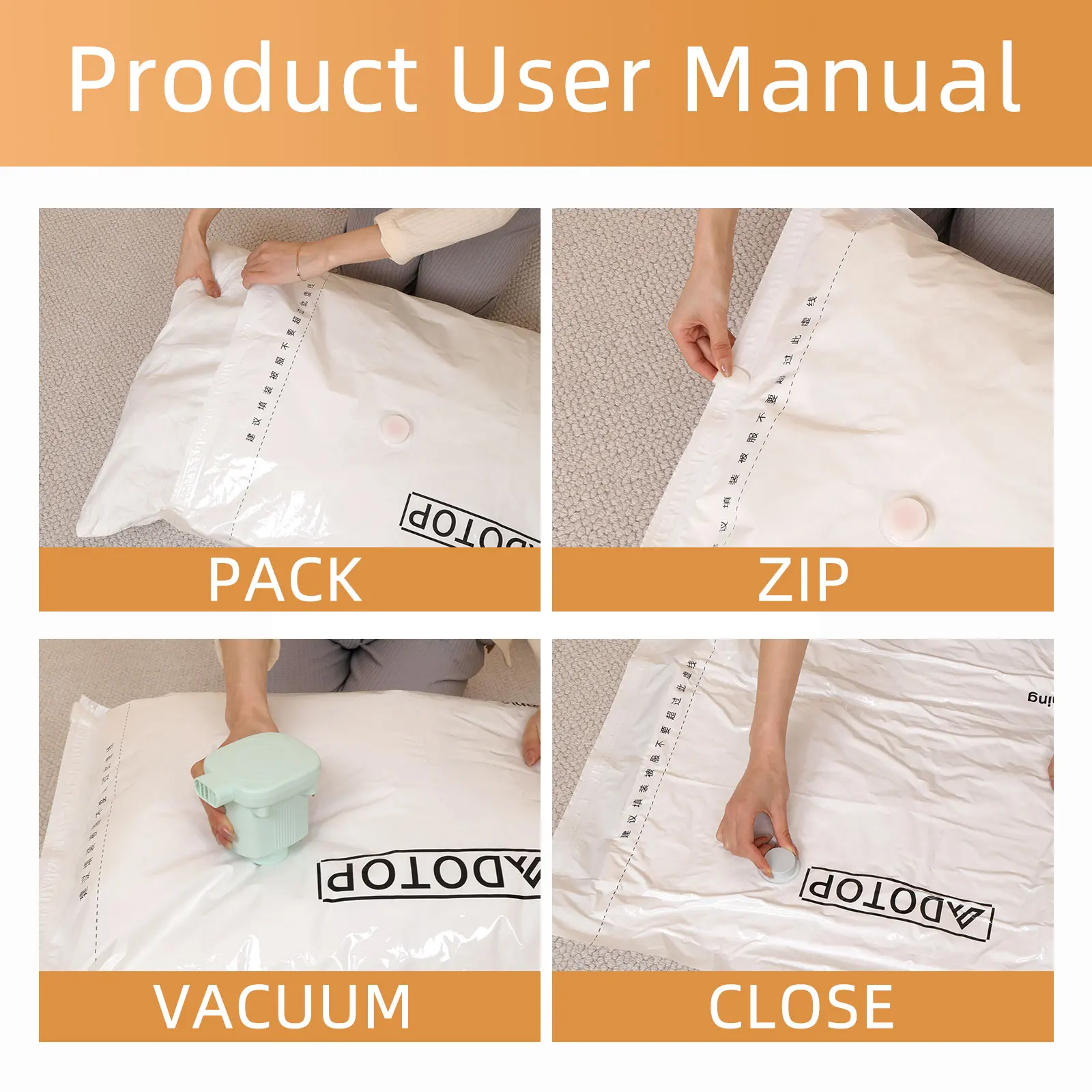 Vacuum Compression Storage Bags - Save Space Efficiently
