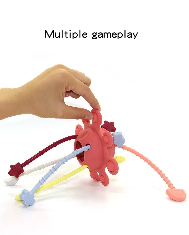 Wolife Silicone Pull String Activity Toy for Baby Teething
