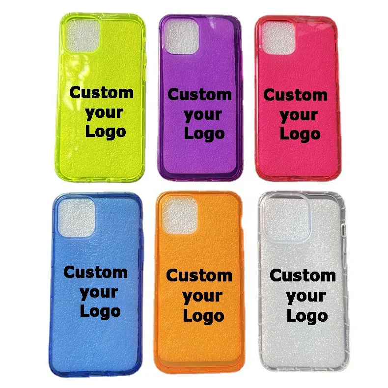 Custom Logo Transparent TPU Phone Case for Iphone 13 14 15 Pro Max