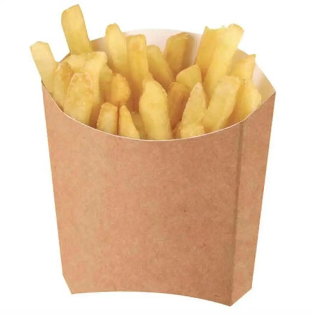 Food Grade Custom Take Away Disposable Folding Kraft Chips Bag Paper ...