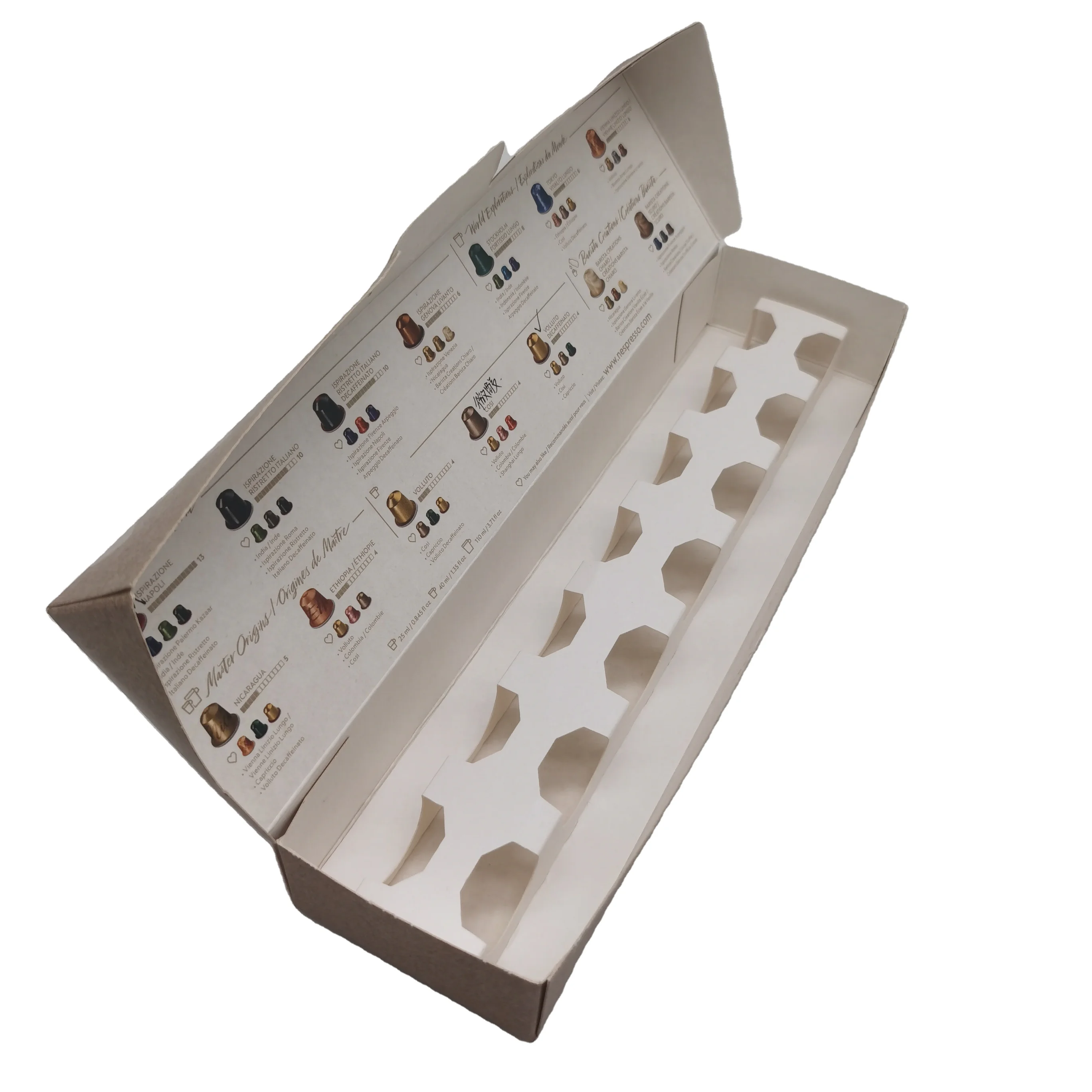 Coffee Capsule Box Custom Knock Dispenser Espresso Paper Packaging Gift ...