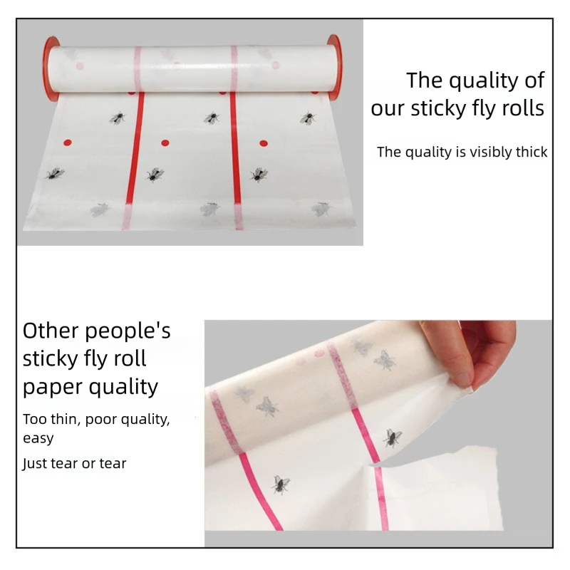 Hot Sale Long Sticky Fly Trap Roll 25*400cm/25*1000cm with Powerful ...
