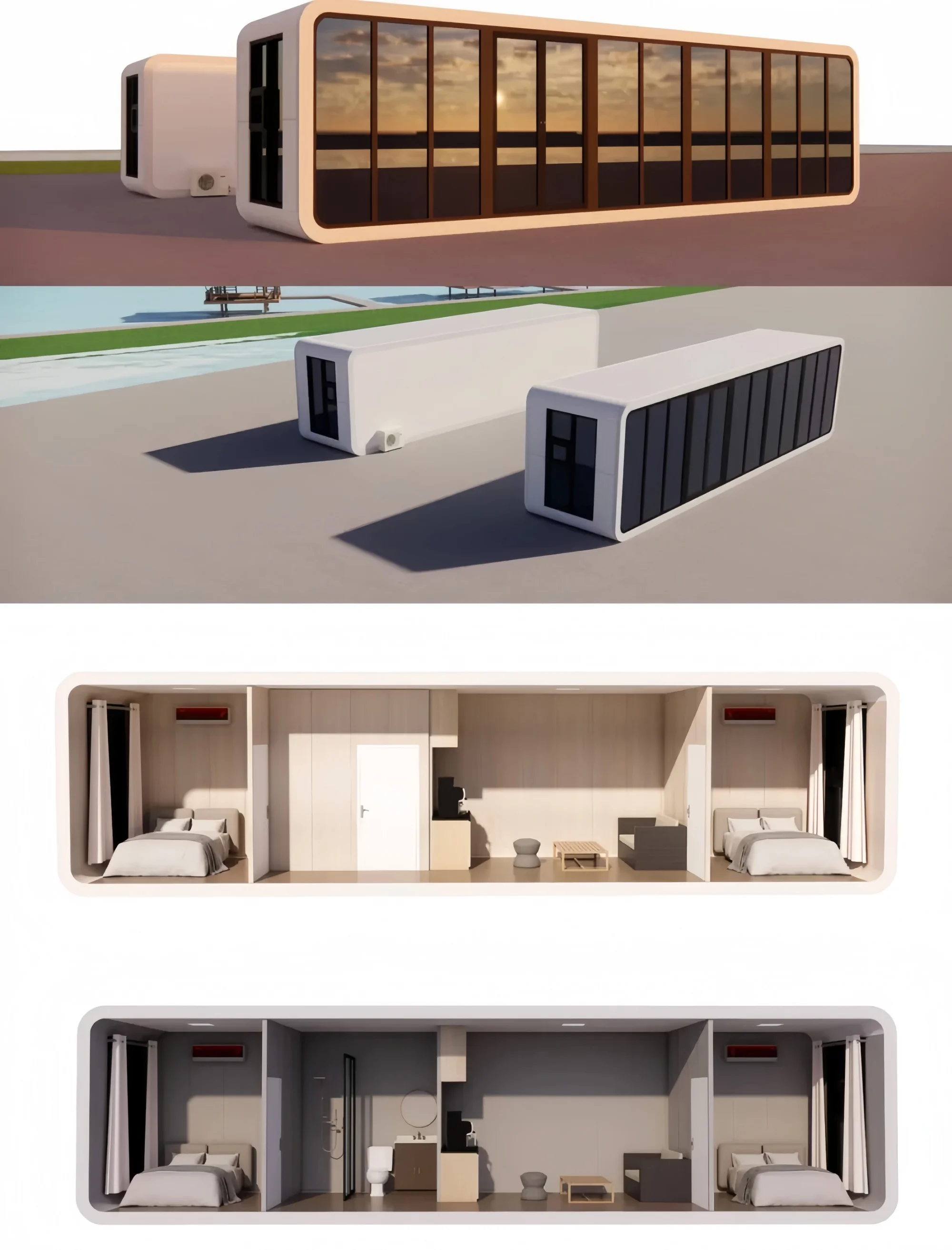 Modern Casa Prefabricada Working House Outdoor Office Camping Capsule ...