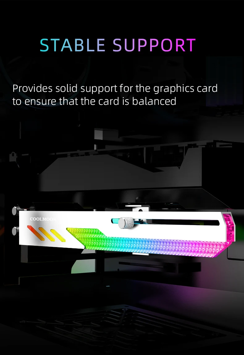 Factory Price Coolmoon Gpu Stand Computer Gaming Pc Argb Sync Gpu ...