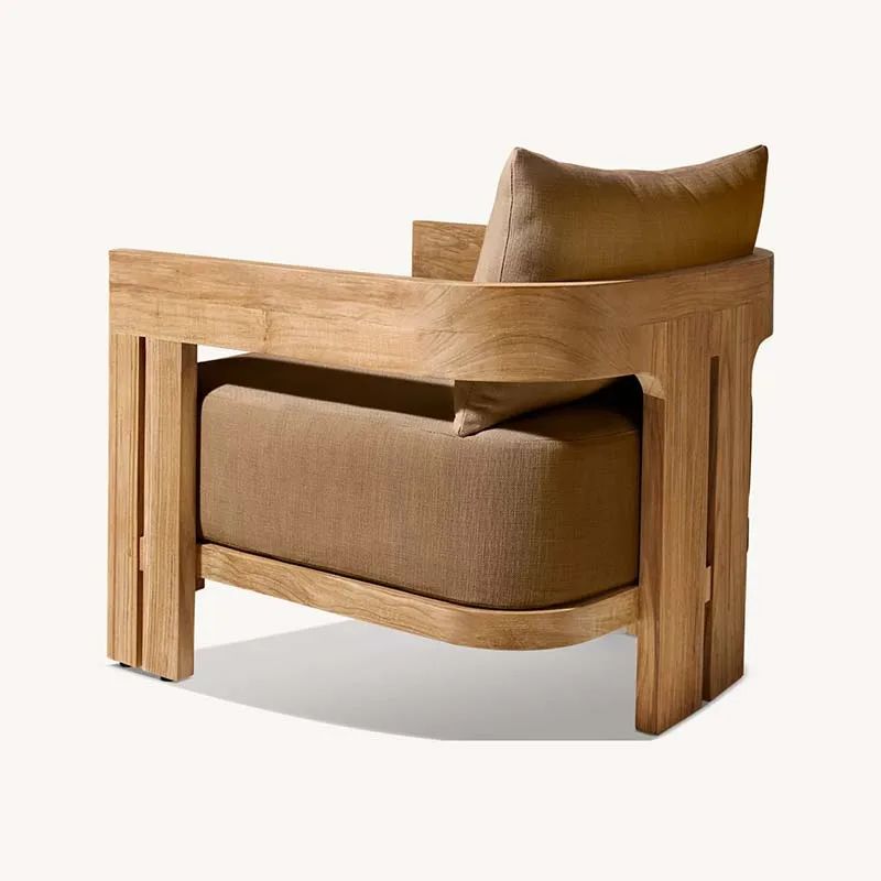 Luxury Teak Outdoor Sofa Set With Cushion Natural Teak Wood Furniture For Balcony Patio - Buy ...