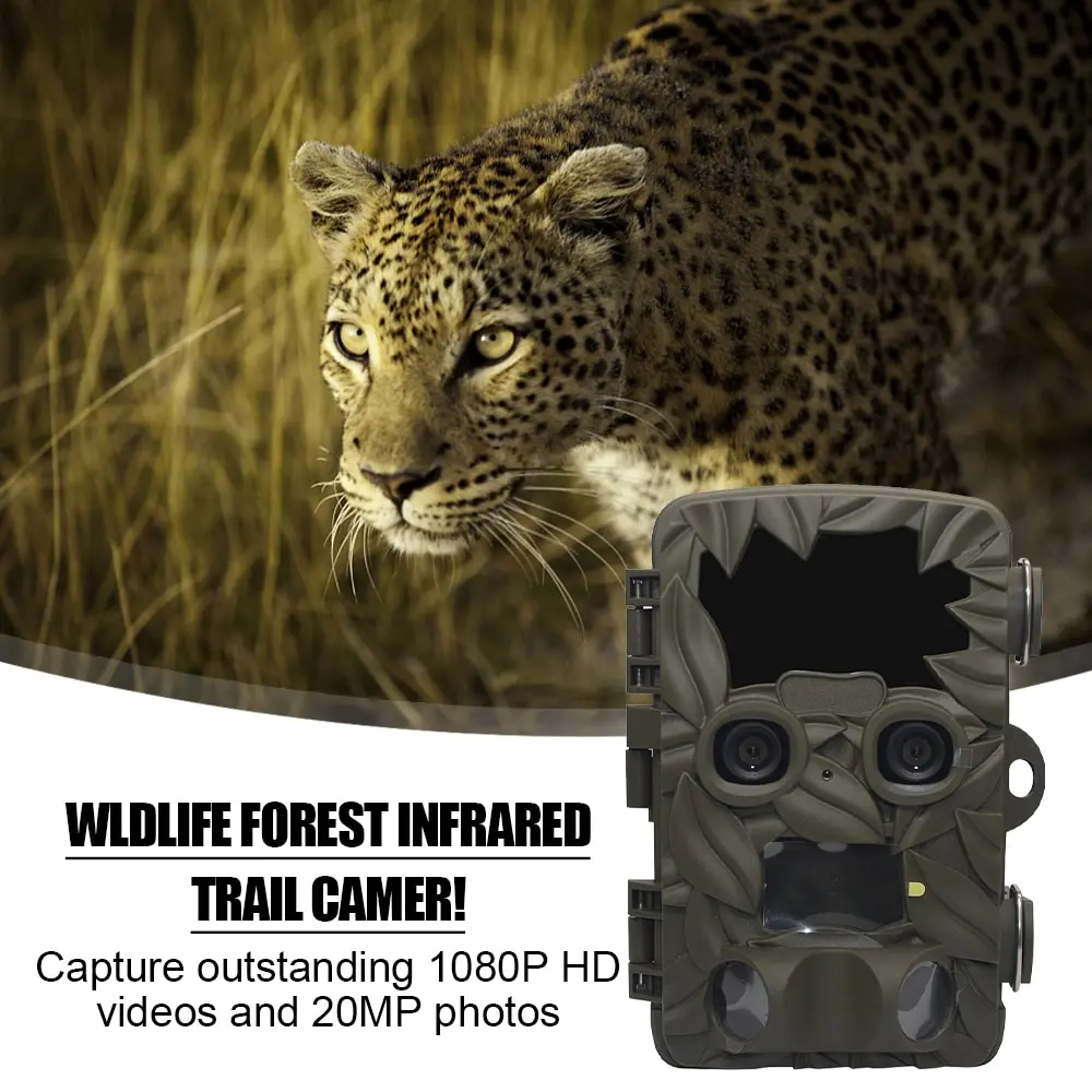 Dual-lens 4k 20mp Trail Hunting Infrared Night Cam Wildlife Motion ...