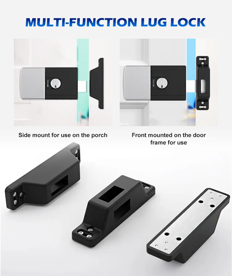 Tuya App Wifi Keyless Invisible Unlock Aluminum Alloy Black Sand Lock ...