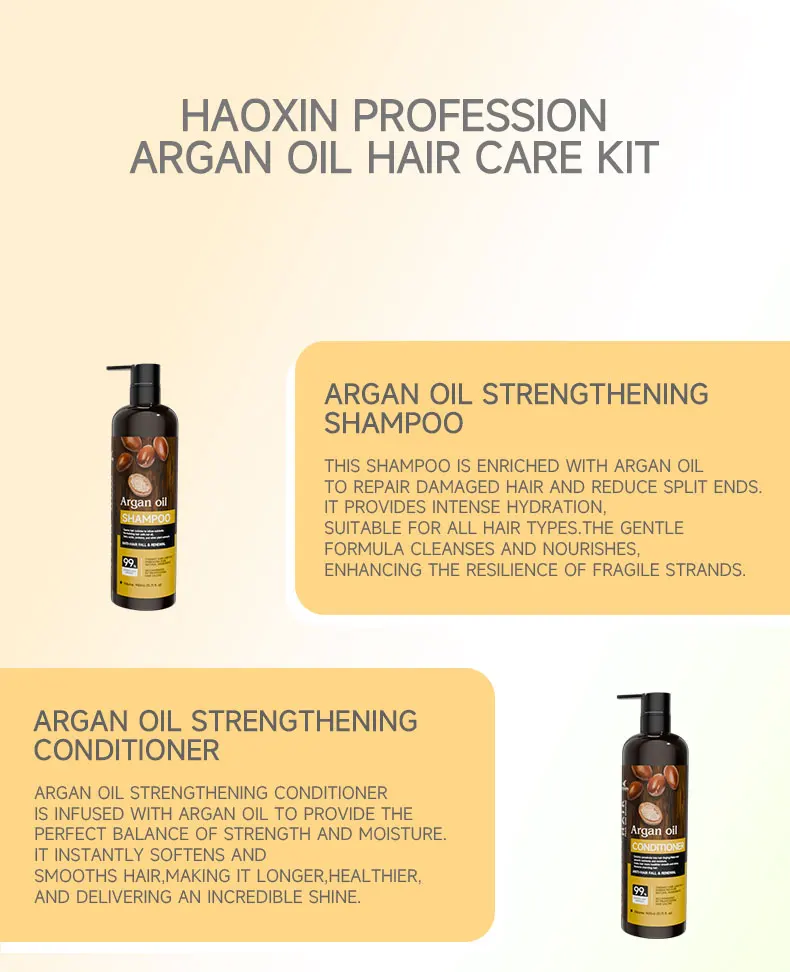 HAOXIN Factory Men Women Argan Oil Care Shampoo Natural Eco Private ...
