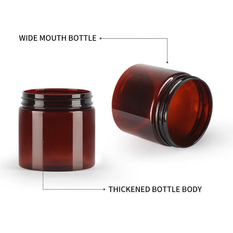 30 g 24 Ounces 500ml 8oz Food Grade Cookie Storage Jar Vial Amber Nuts ...