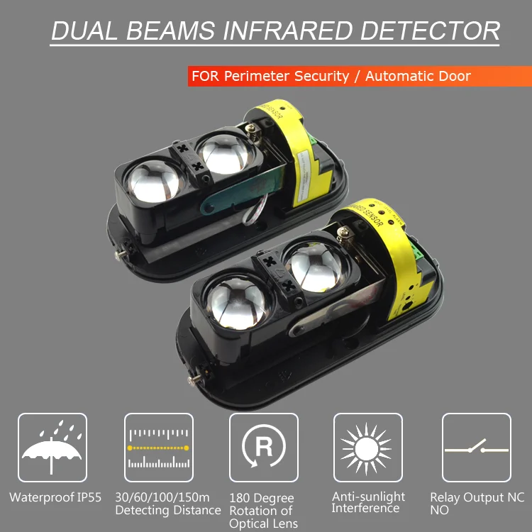 Perimeter Security Intrusion Detection Dual Beam Infrared Barrier Ir ...