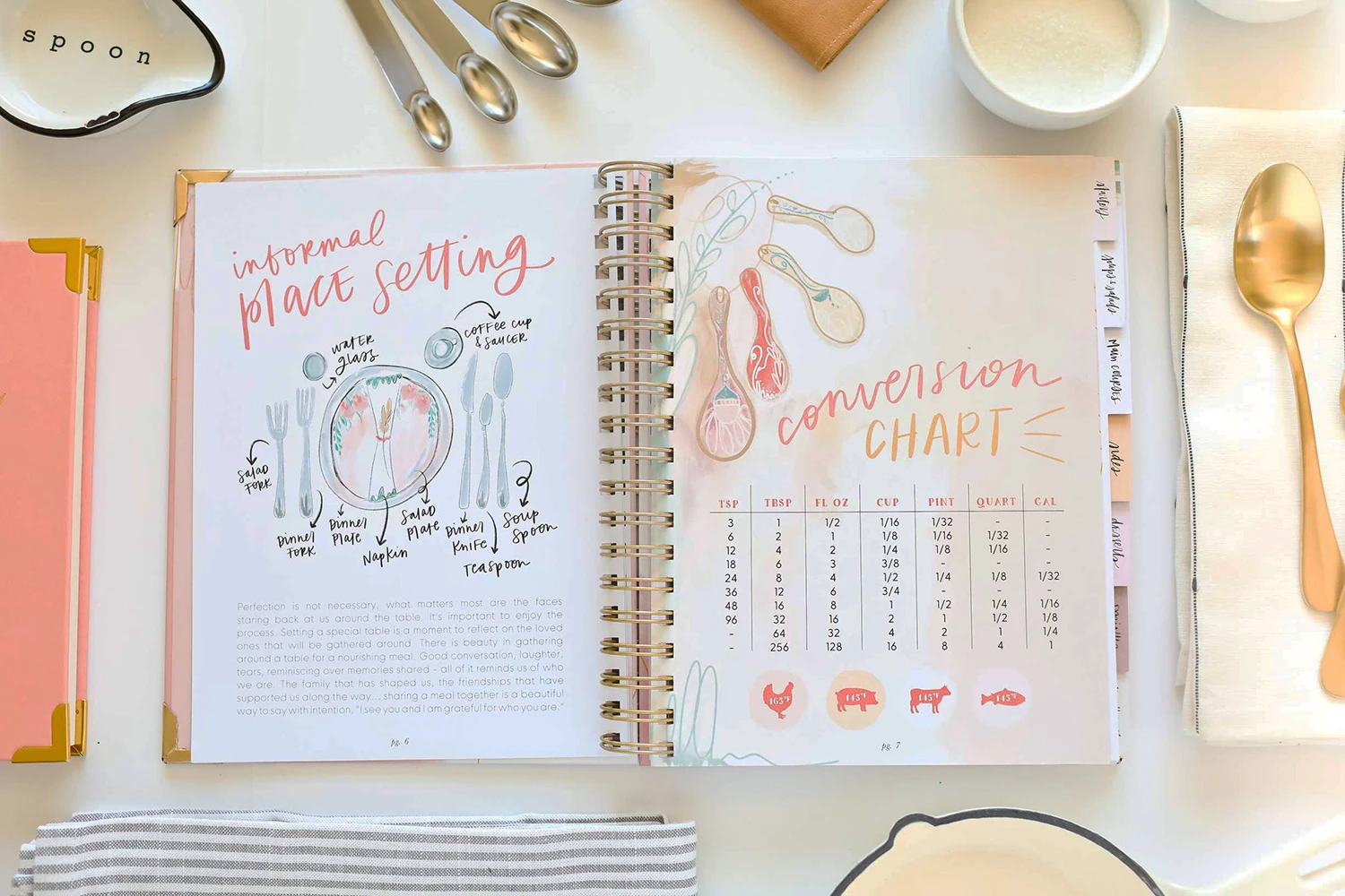 Custom Keepsake Recipe Book Organizer - Spiral Binder