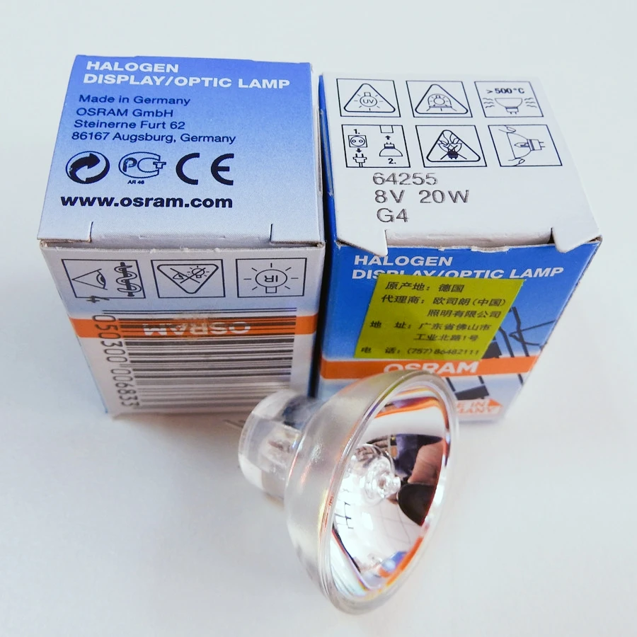 OSRAM Halogen Lamp 64255 8V20W G4 for Leica Microscope MR11