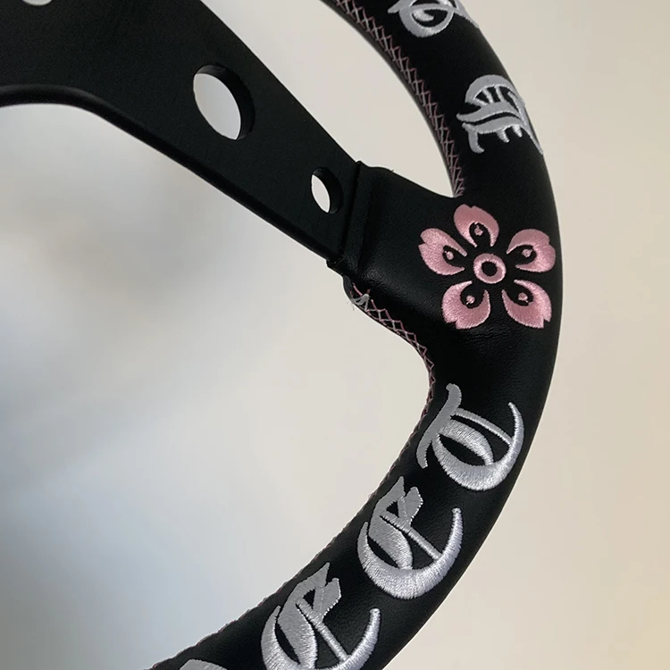 Japanese Customizable Embroidered Steering Wheel 13/14 Inch Deep ...