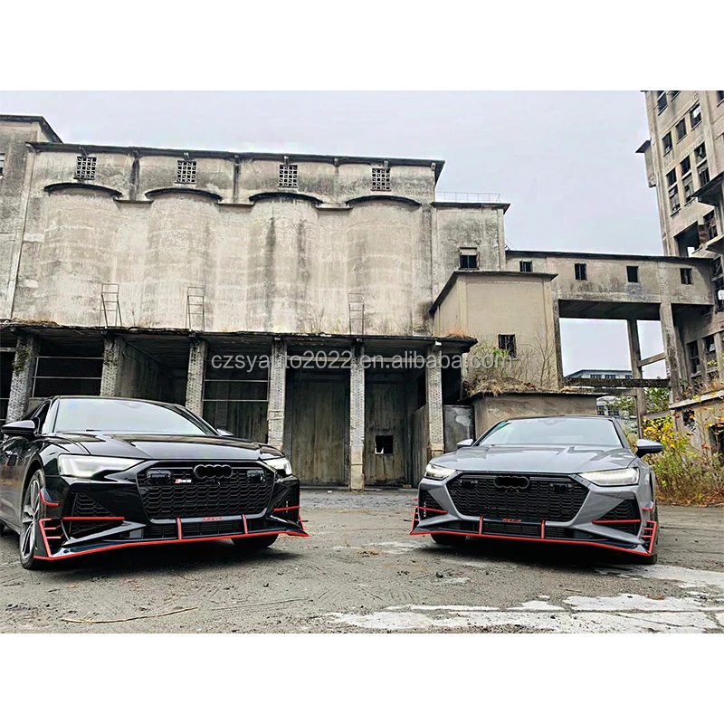 Body Kit Include Car Bumper Front Bumper With Grille For Audi A6 2019-2020 Upgrade To Rs6 Style ...