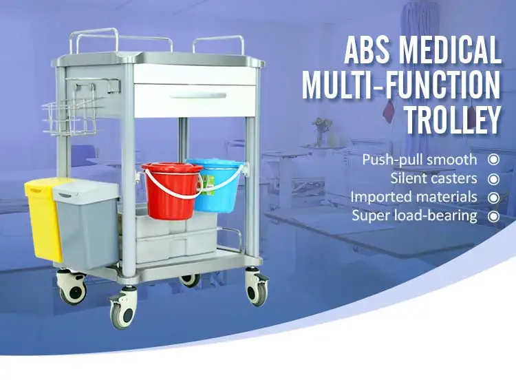 ABS Plastic Anesthesia Medicine Medical Crash Cart in Stock