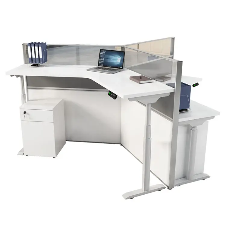 120 Degree Office Electric Height-adjustable Workstation High End ...