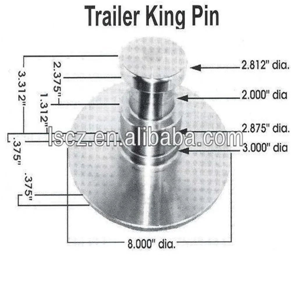 Truck Trailer 50mm and 90mm King Pin 2inch and 3.5inch| Alibaba.com