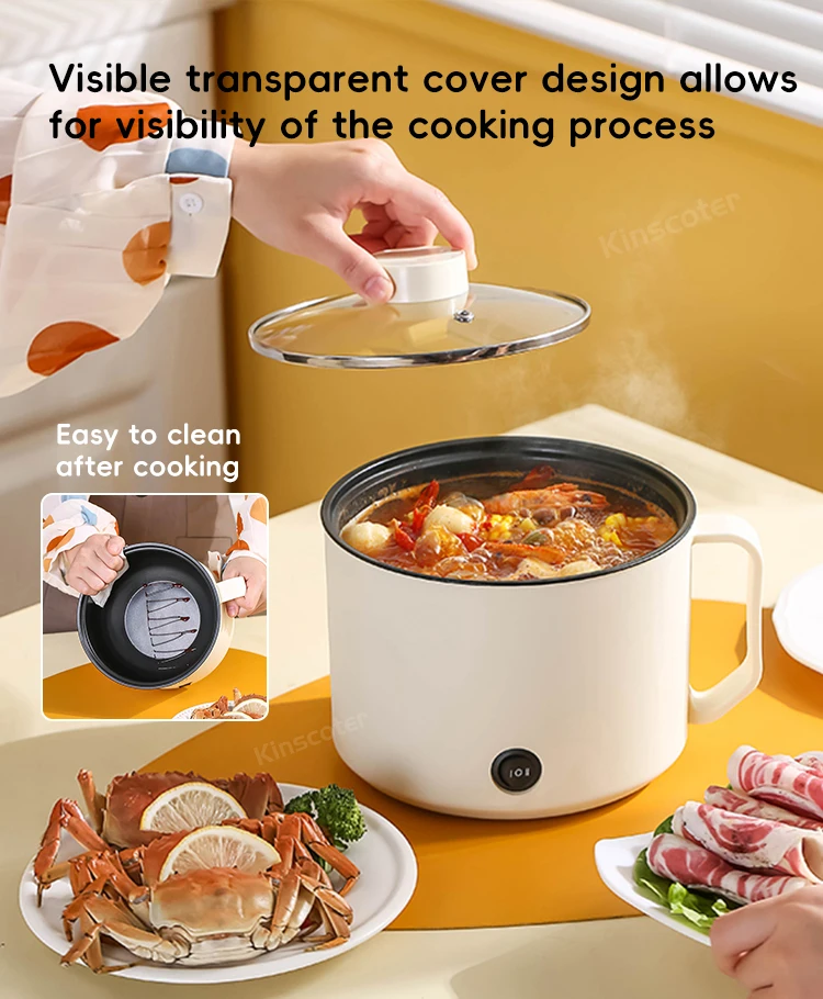 Small Portable Electric Mini Multi Cooker Kitchen Cooking Pot 1.8l ...