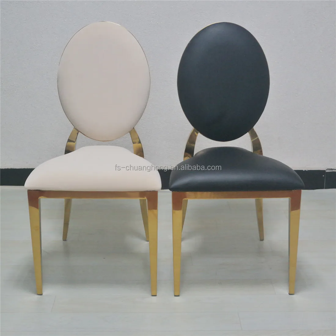 HC-SS26-12 Modern Stacking Cream Padded Hotel Chairs