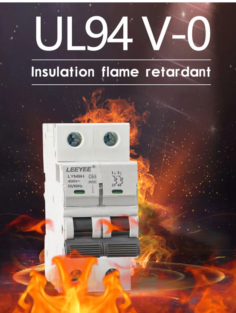 2p 63a 400v Ac 6ka Mcb Mini Circuit Breaker For Home Over Current ...