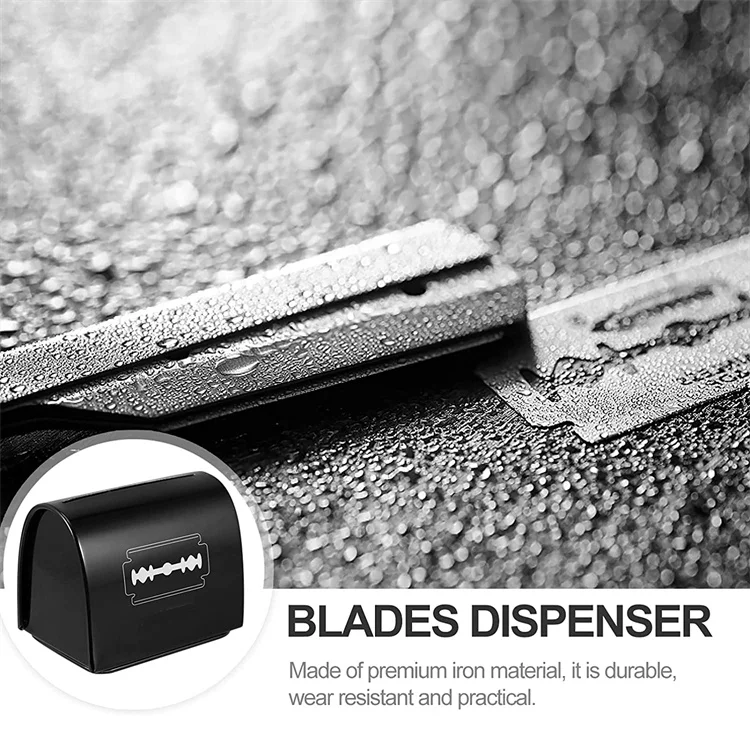 Oem Safety Razor Blades Dispenser Case Barber Shop Razor Disposal Metal ...