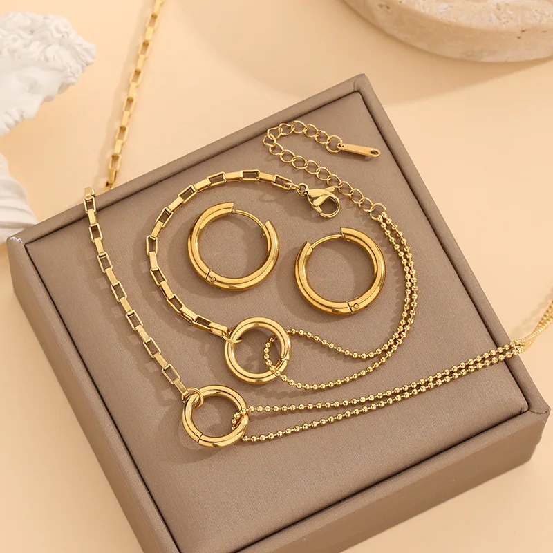 Shop Our Minimalist 18k Gold Plated Jewelry Sets for Women