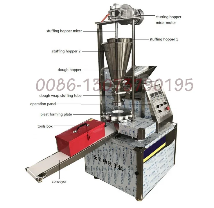 Siopao Maker Commerical Chinese Baozi Machine Steam Stuffed Bun Making ...