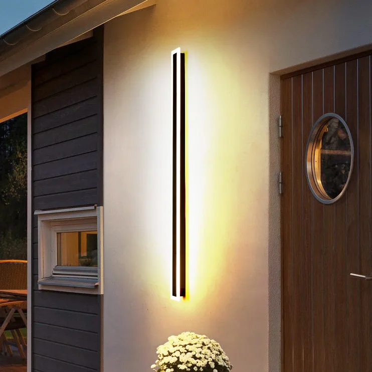 110v 220v Modern Outdoor Exterior Linear Strip Wall Lamp 3000k 4000k ...