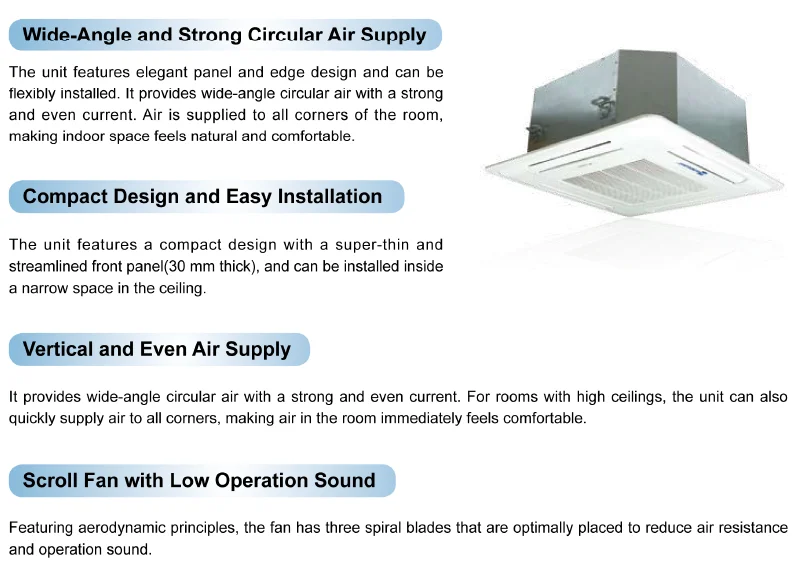 Concealed Ceiling Fcu Industrial Horizontal Chilled Water Fan Coil ...