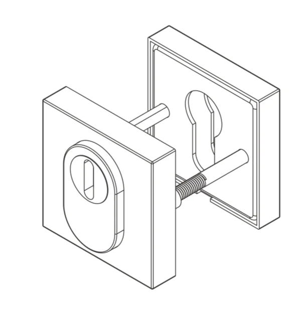 Euro Profile High Standard Stainless Steel Material Square Cylinder ...