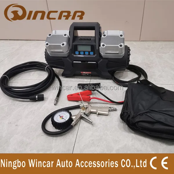 Portable 400L/M 4 Cylinder 12V Car Tire Inflator Air Compressor with ...