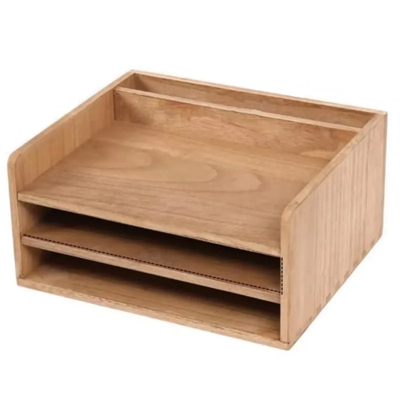 Accept Oem Odm Custom Order Wooden Bamboo Office Desk Multi-layer File ...