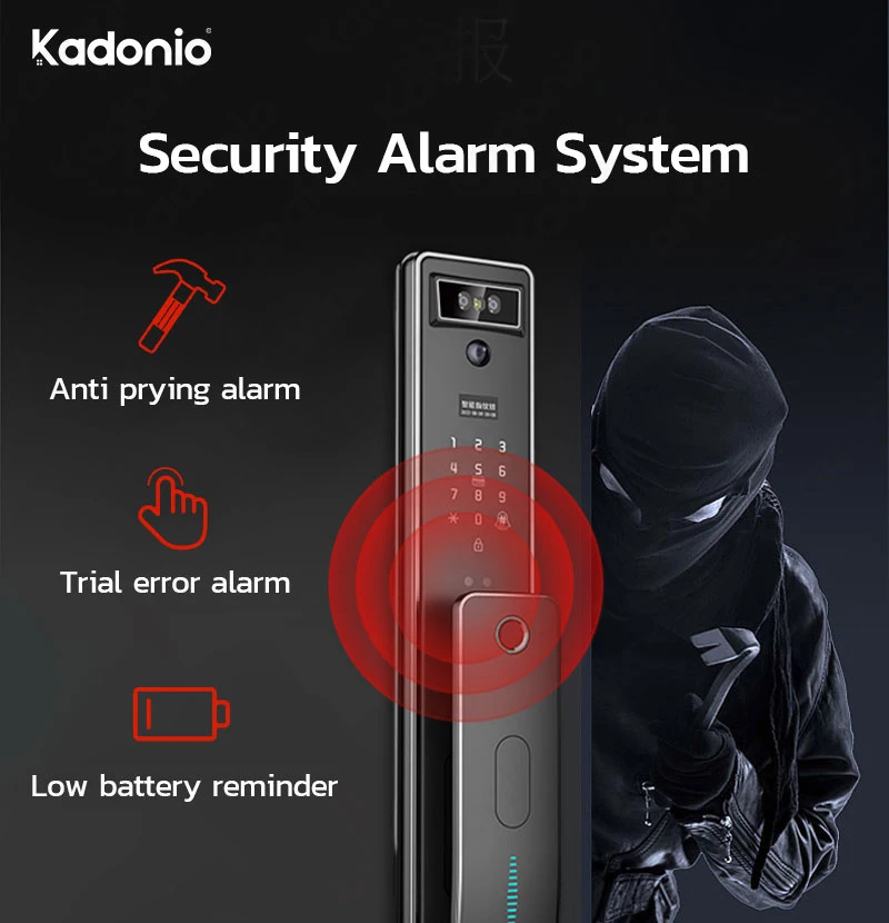 Kadonio Tuya App Wifi Outdoor 3d Face Recognition Deadbolt Smart Door ...