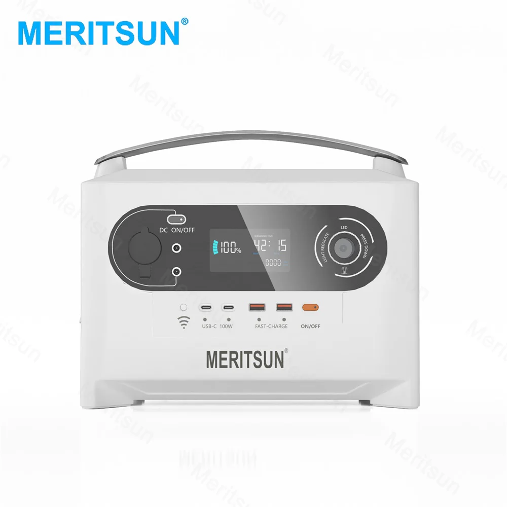 Meritsun 2023 Portable Generator Solar Power Station Inverter Ups 700w ...