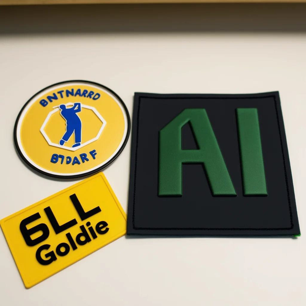 Custom 3D Soft PVC Logo Patches With Backing Embossed Logo Rubber Badge ...